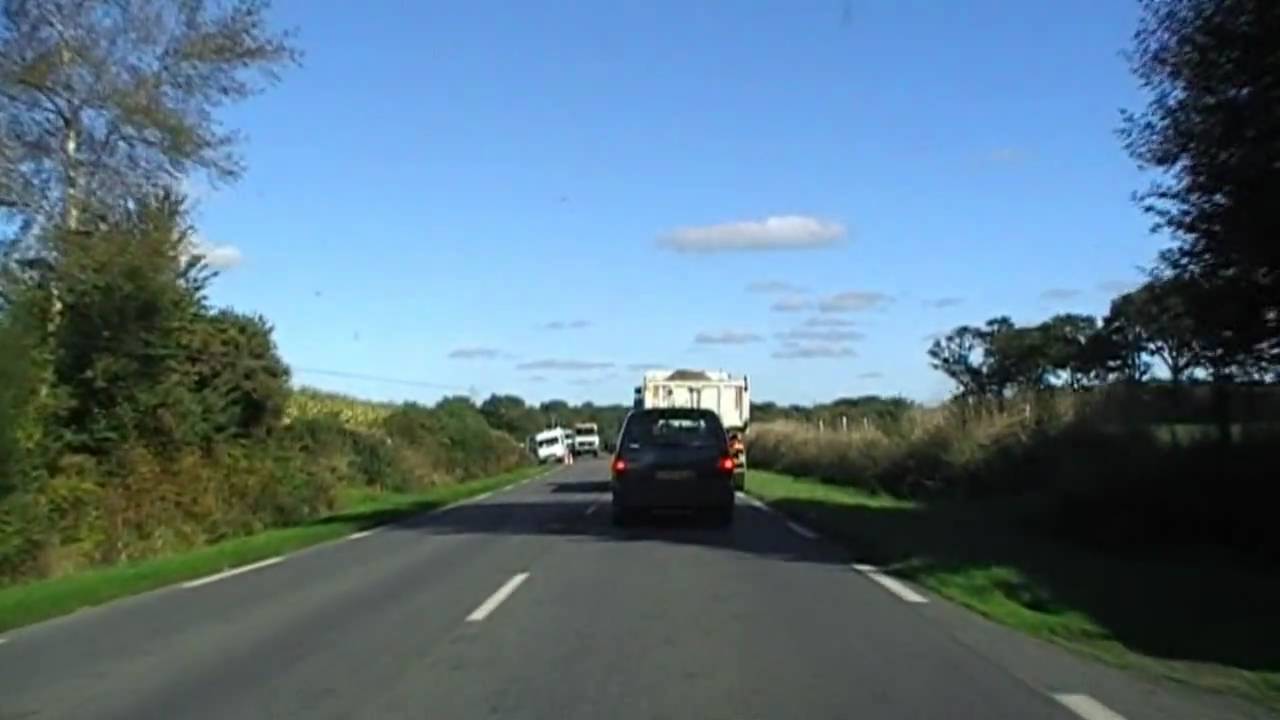 Driving On The D9 Between 22200 Guingamp & 22200 Le Merzer, Brittany ...