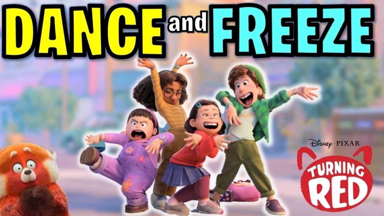 TURNING RED JUST DANCE | Freeze Dance Yoga | Brain Break for Kids - YouTube