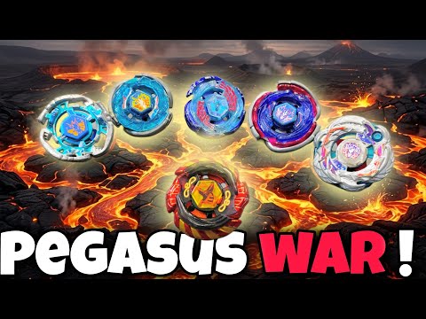 PEGASUS beyblade WAR ! all pegasus vs legendary beyblade mercury anubius - pocket toon