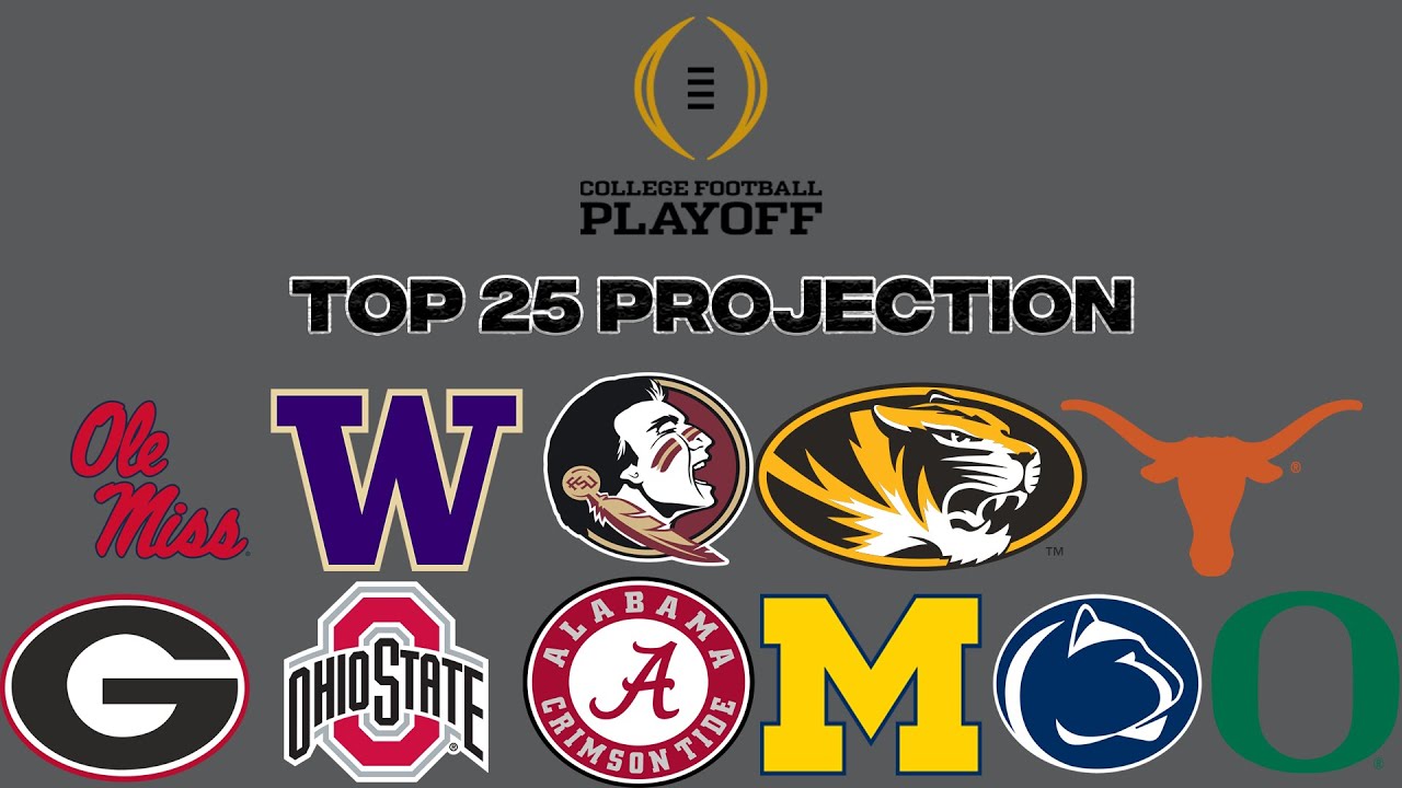 College Football Playoff Top 25 Projections Week 14 - YouTube