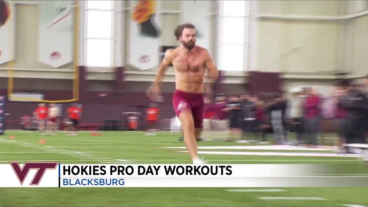 Cole Beck runs on Hokies Pro Day - YouTube