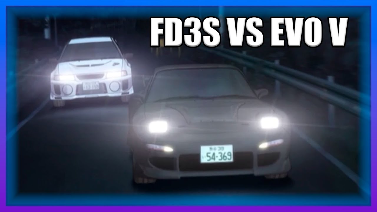 INITIAL D - FD3S VS EVO V [HIGH QUALITY] - YouTube