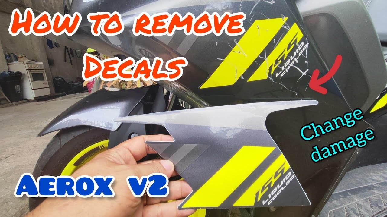 How to remove and change decals/stickers Yamaha Aerox version 2 - YouTube