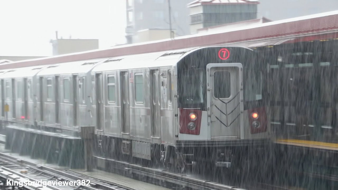 MTA New York City Subway: The 7 Train at 74th Street-Broadway During a ...