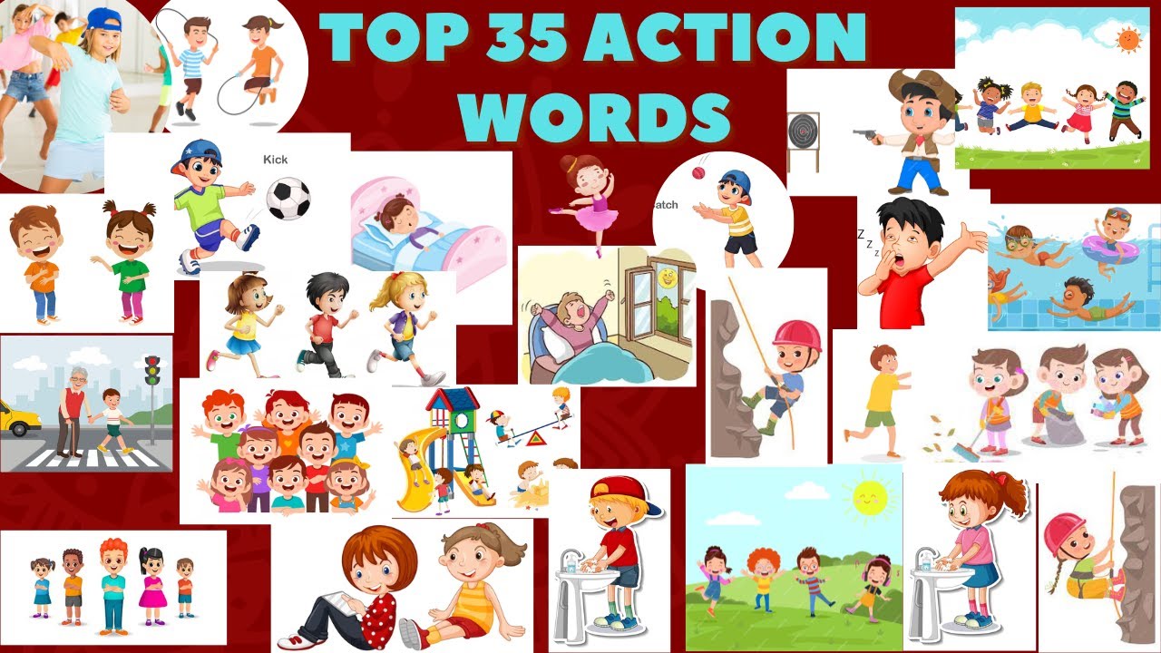 Action words ,Parents must teach these " TOP 35 ACTION WORDS " # ...