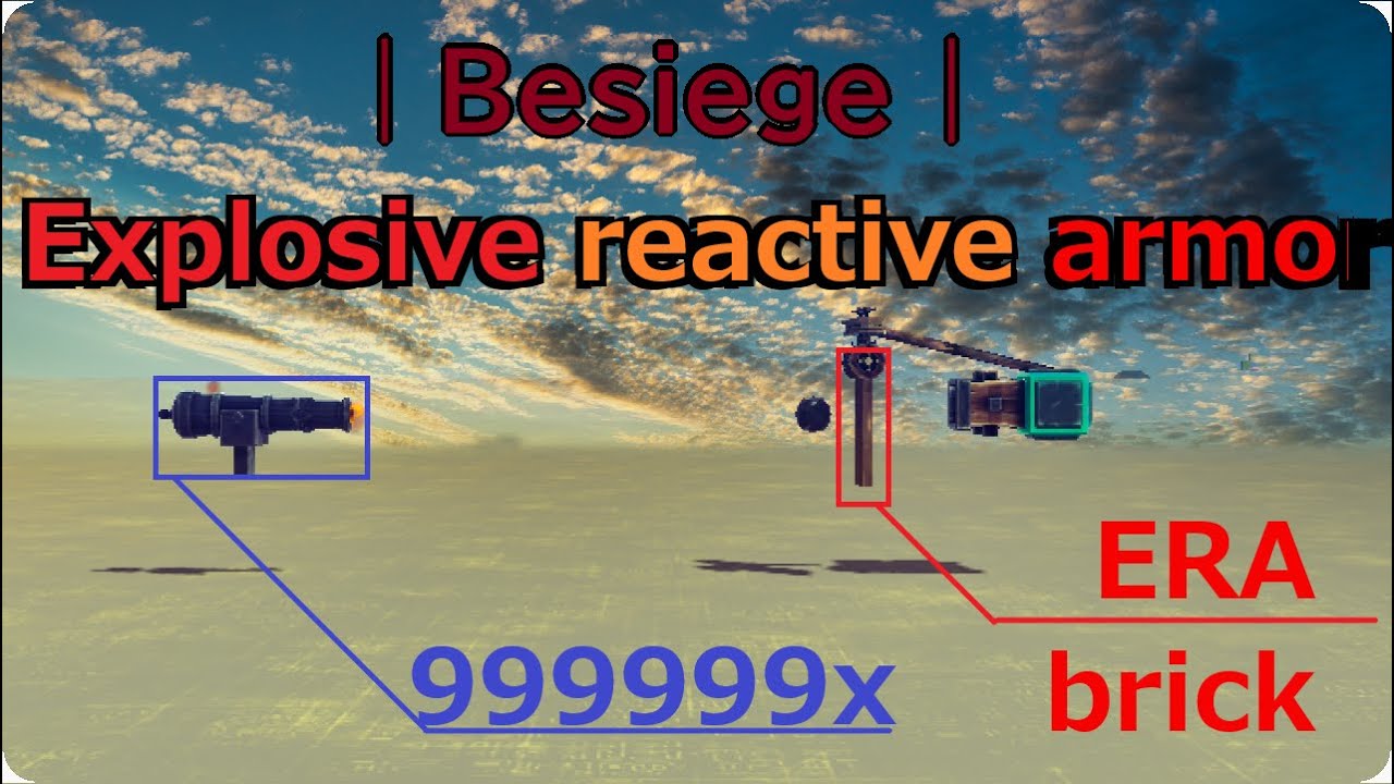 Besiege | Explosive reactive armor (deformable build surface) - YouTube