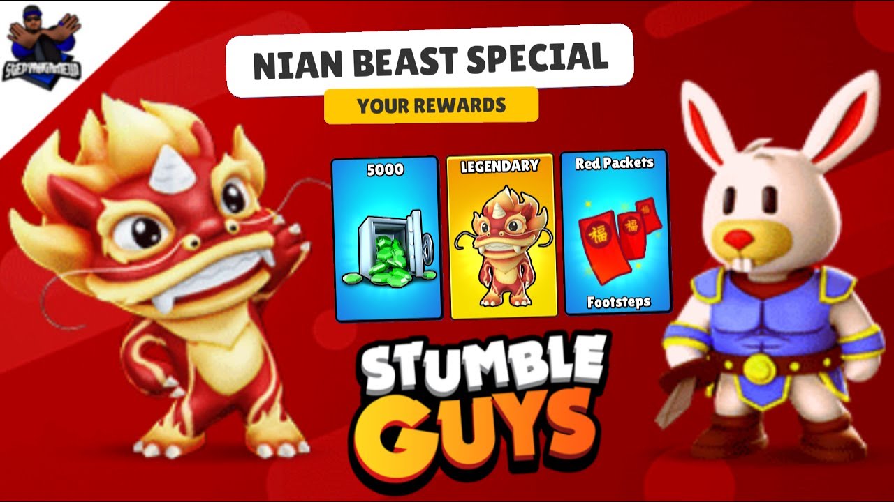 nian beast legendary skin in stumble guys! - YouTube