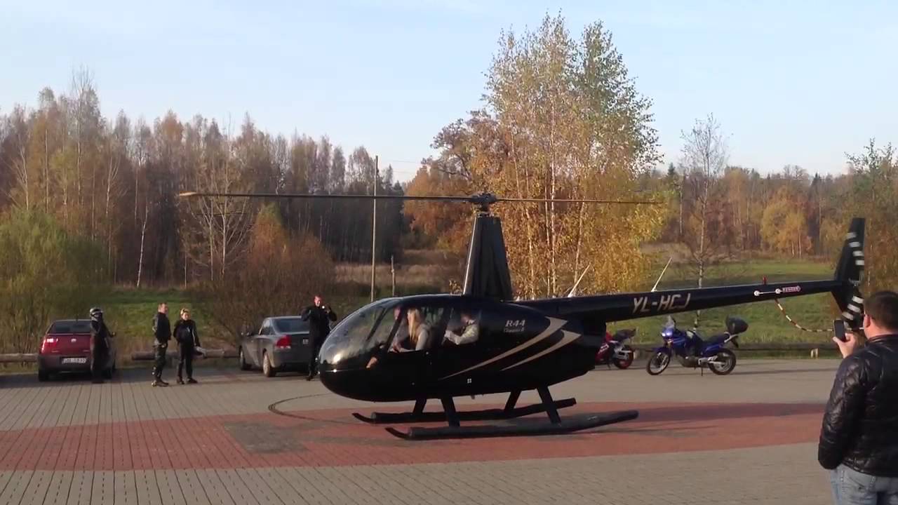 R44 Clipper II takeoff - YouTube