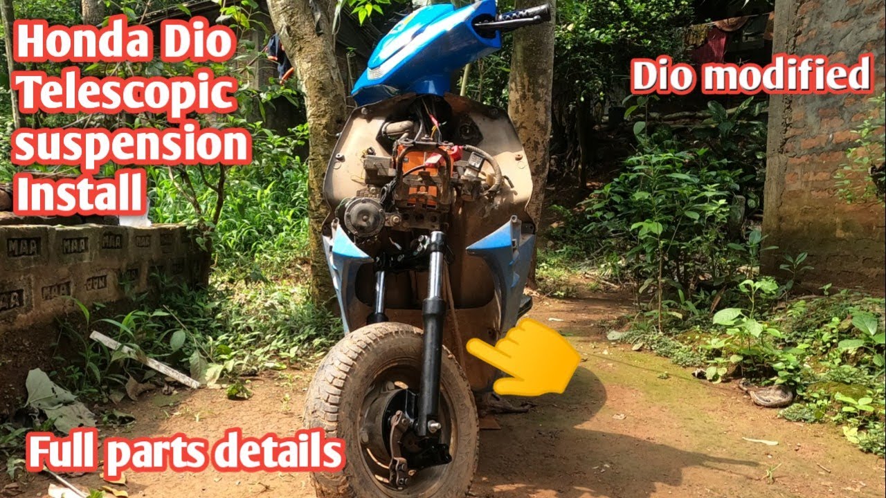 Honda Dio Telescopic Suspension Install & Full Parts Details In हिंदी# ...