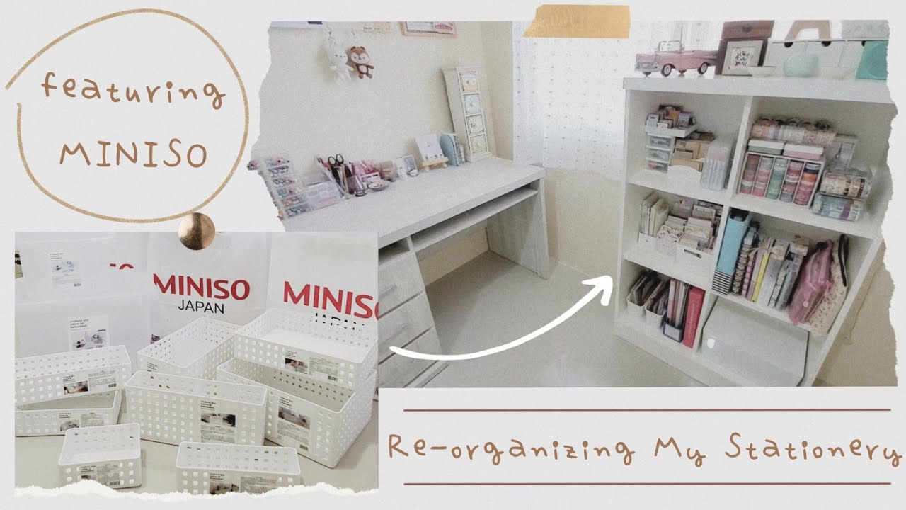 Organize With Me | Stationery Reorganizing feat. MINISO 🗒️📚 - YouTube