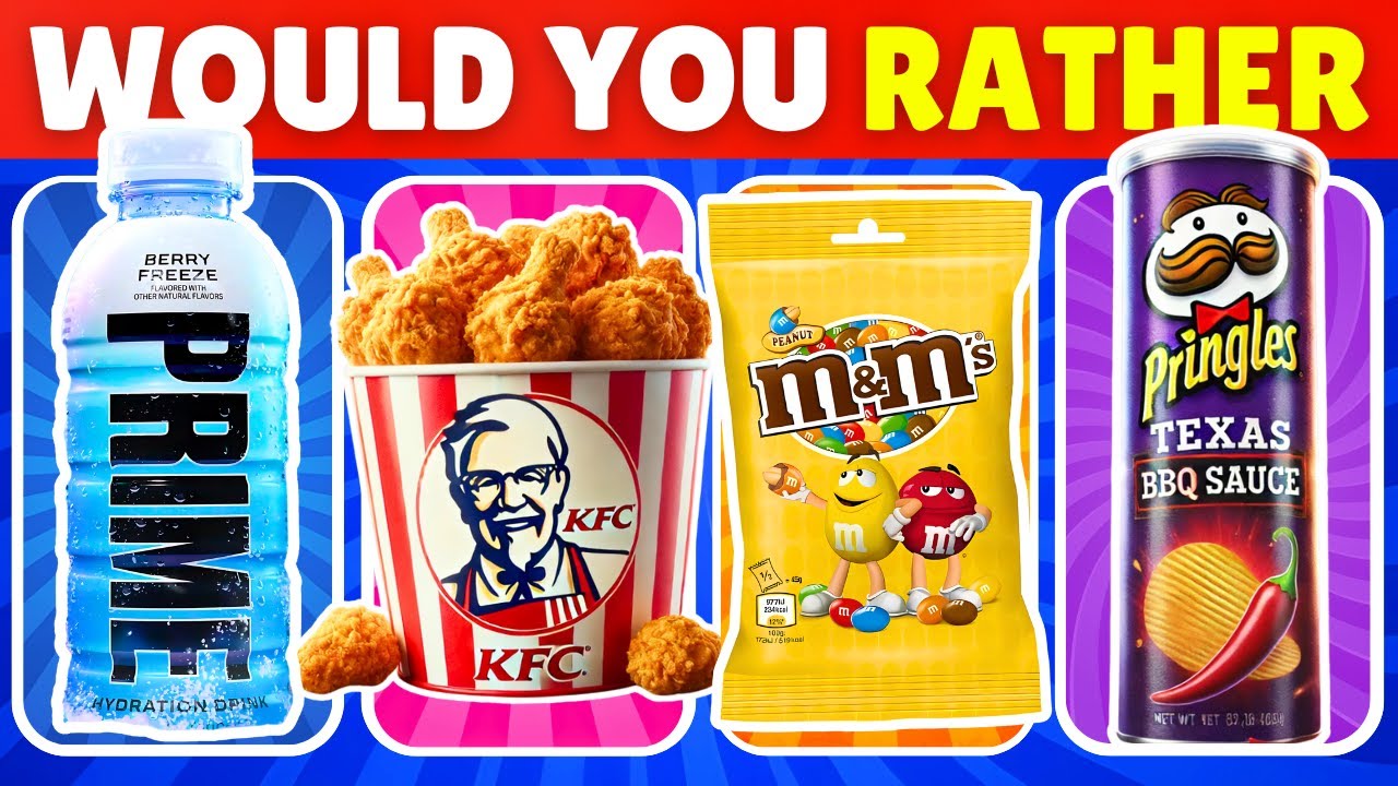 Would You Rather...? Build Your JUNK FOOD BASKET 🍔🍗 Choose Your Food 🍭🍟 ...