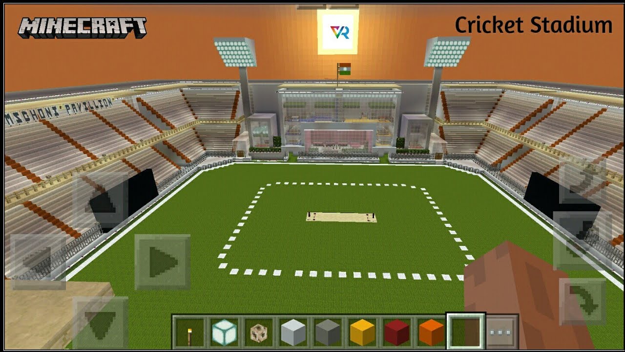 Cricket stadium in minecraft - YouTube