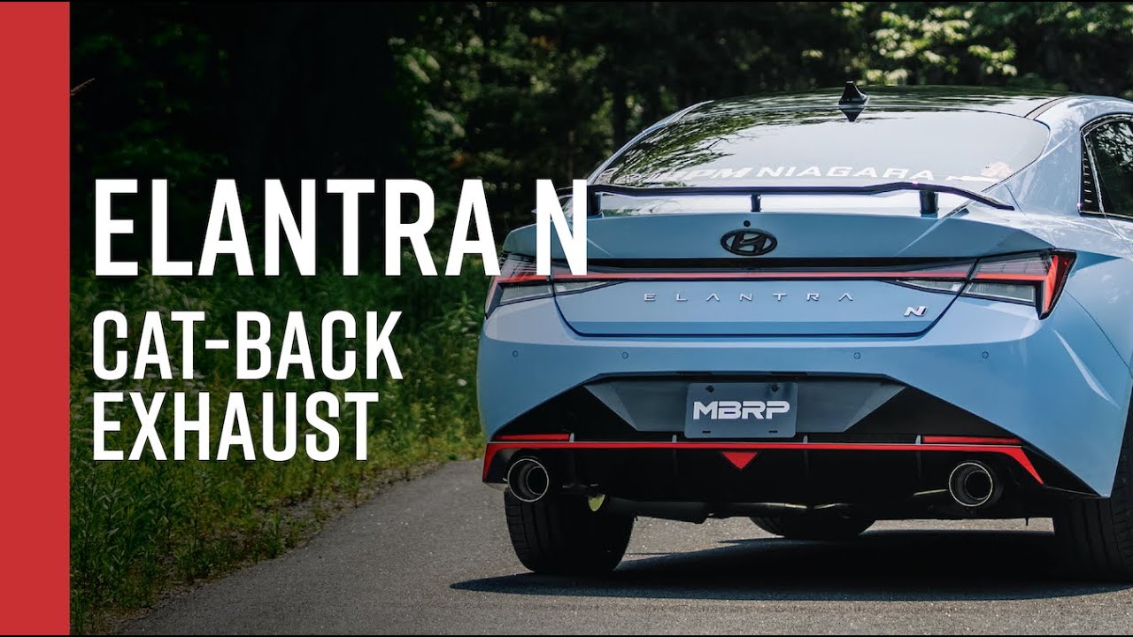 2022+ Hyundai Elantra N // MBRP 3" Cat-Back, Dual Rear Exit Exhaust ...