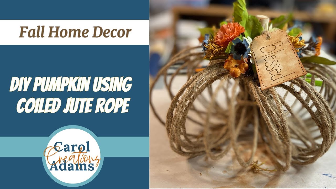 Easy DIY Fall Decor Using Coiled Jute Rope | Dollar General Craft - YouTube