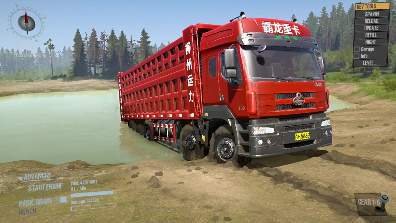 Spntires Mudrunner 6x12 Truck Driving In Mud | Pc Game | Engineer ...