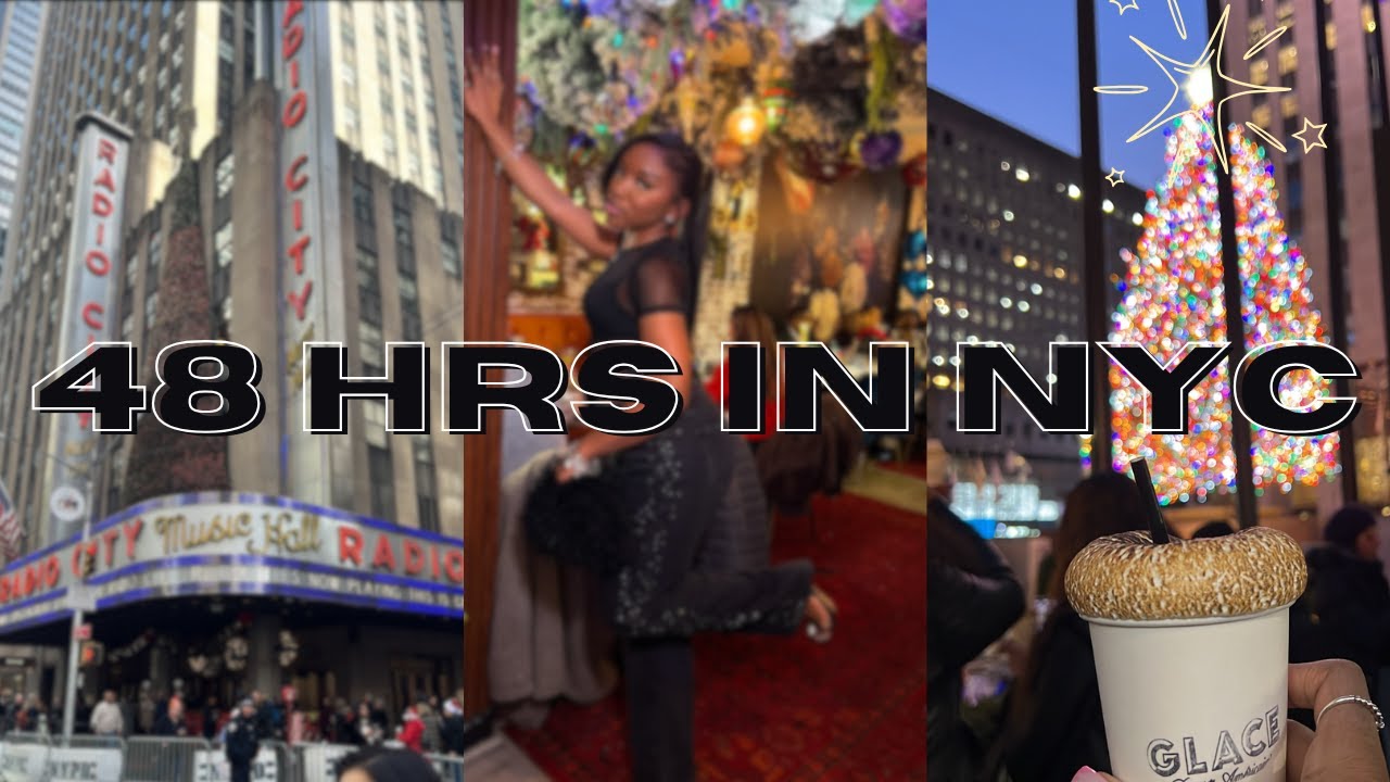 48 HOURS IN NEW YORK | grwm, new hair, seeing rockettes, new restaurant ...