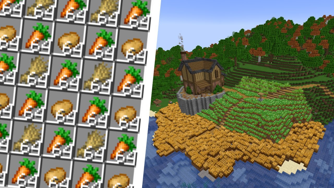 I Built a HUGE Farm in Minecraft Hardcore To Get Infinite Food - YouTube