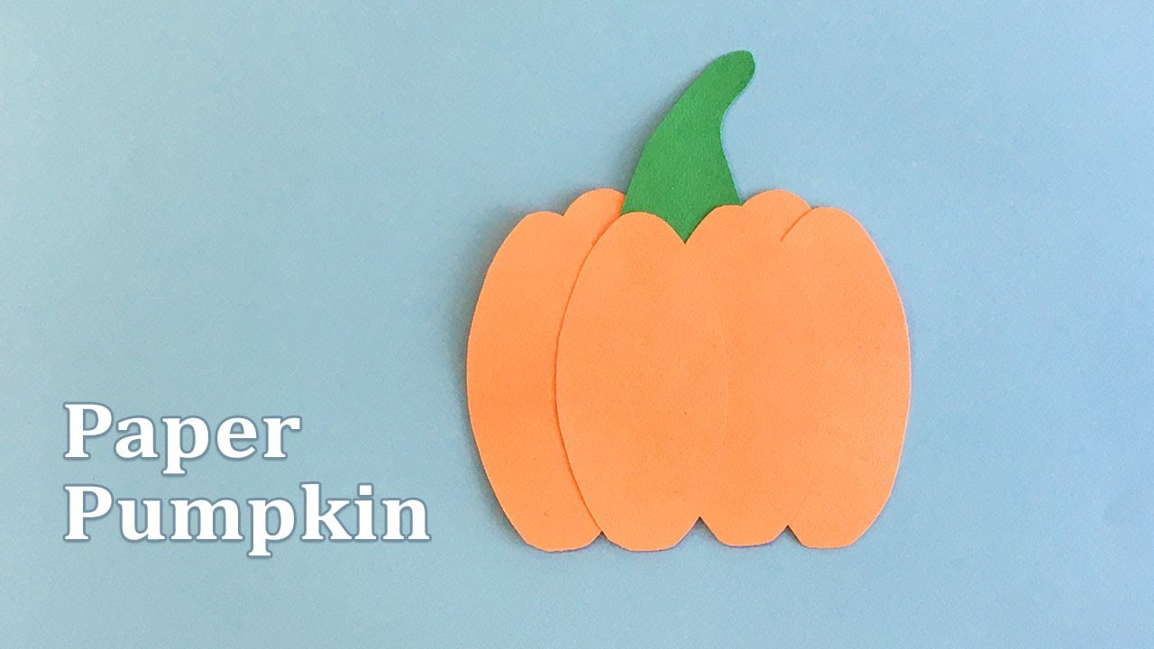 How to Make an Easy Paper Pumpkin | Fall Craft Ideas - YouTube