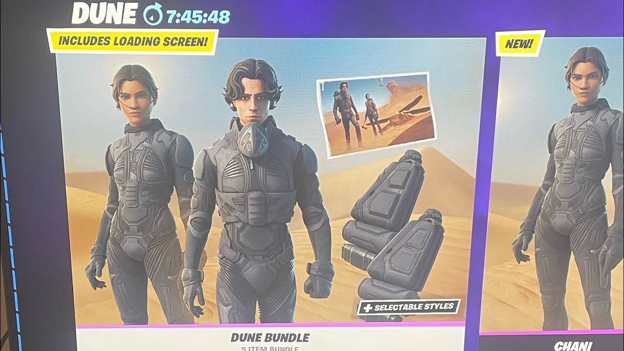 Fortnite gameplay van de Dune Bundle en van de Dune Gear Bundle - YouTube