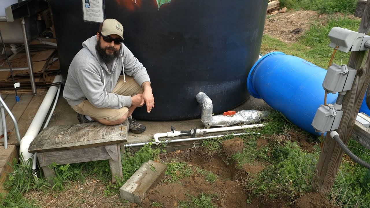 Hooking Up Our Rainwater Capture System // First Daily VLOG - YouTube