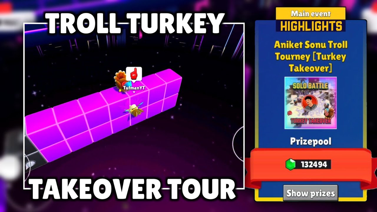Troll Turkey Takeover Tour. Stumble Guys Tournament | TUFMAN PLAYZ ...