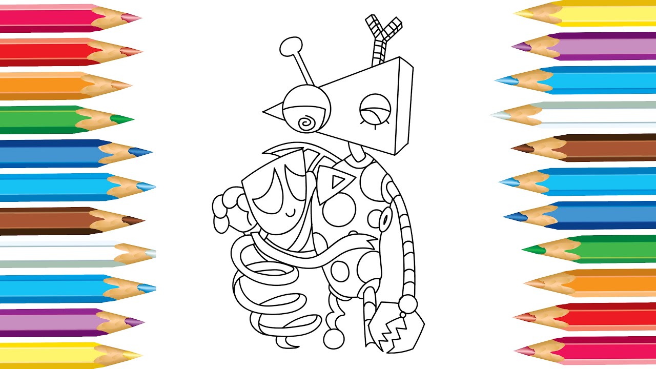 Gangle and Zooble from The Amazing Digital Circus Coloring Pages - YouTube