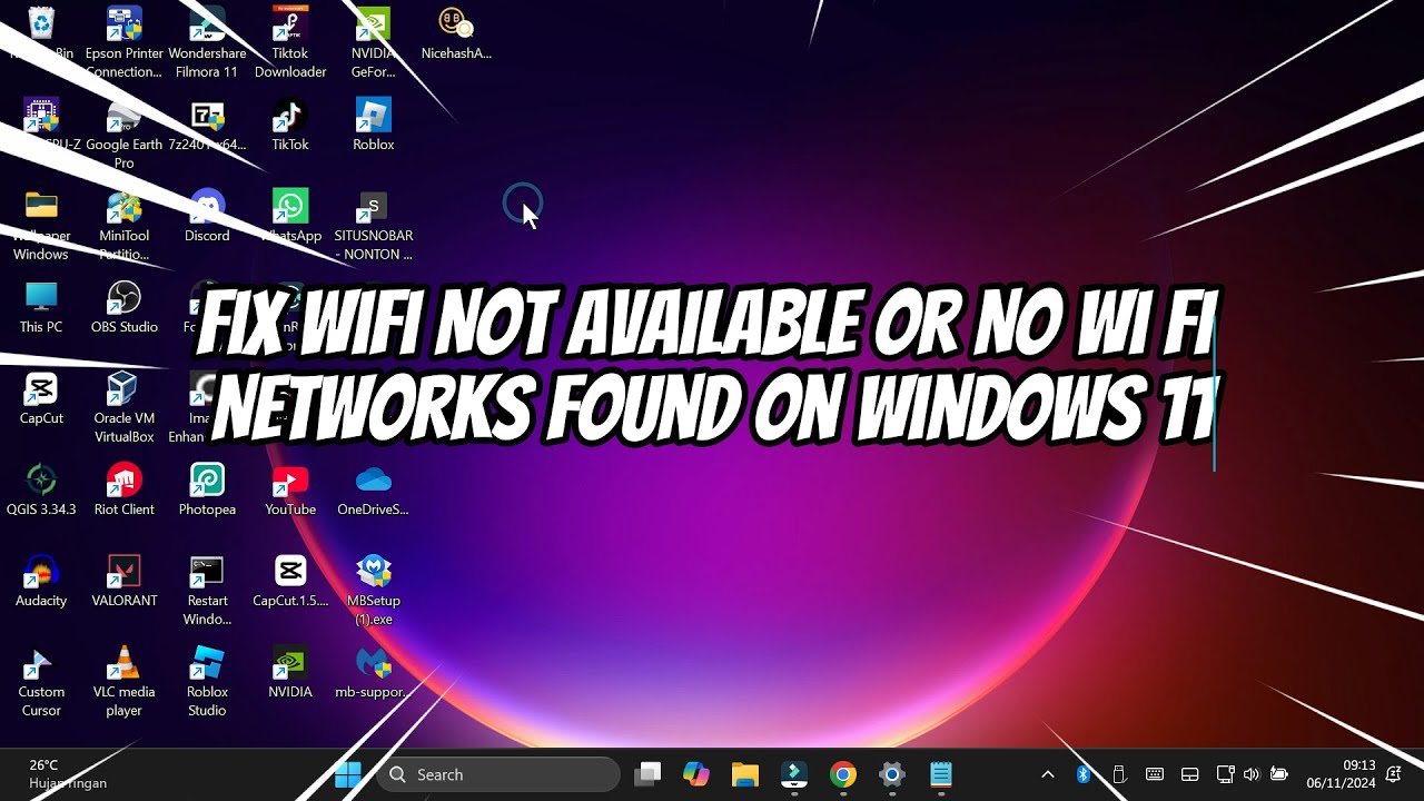 Fix Wifi Not Available Or No Wi Fi Networks Found on Windows 11 - YouTube