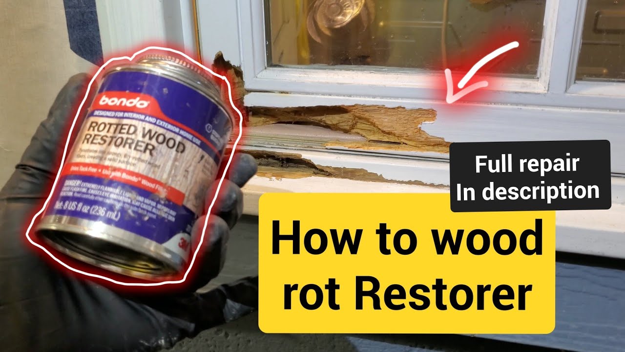 Bondo rotted wood restorer 3M, wood rot repair, how to use rotted wood ...