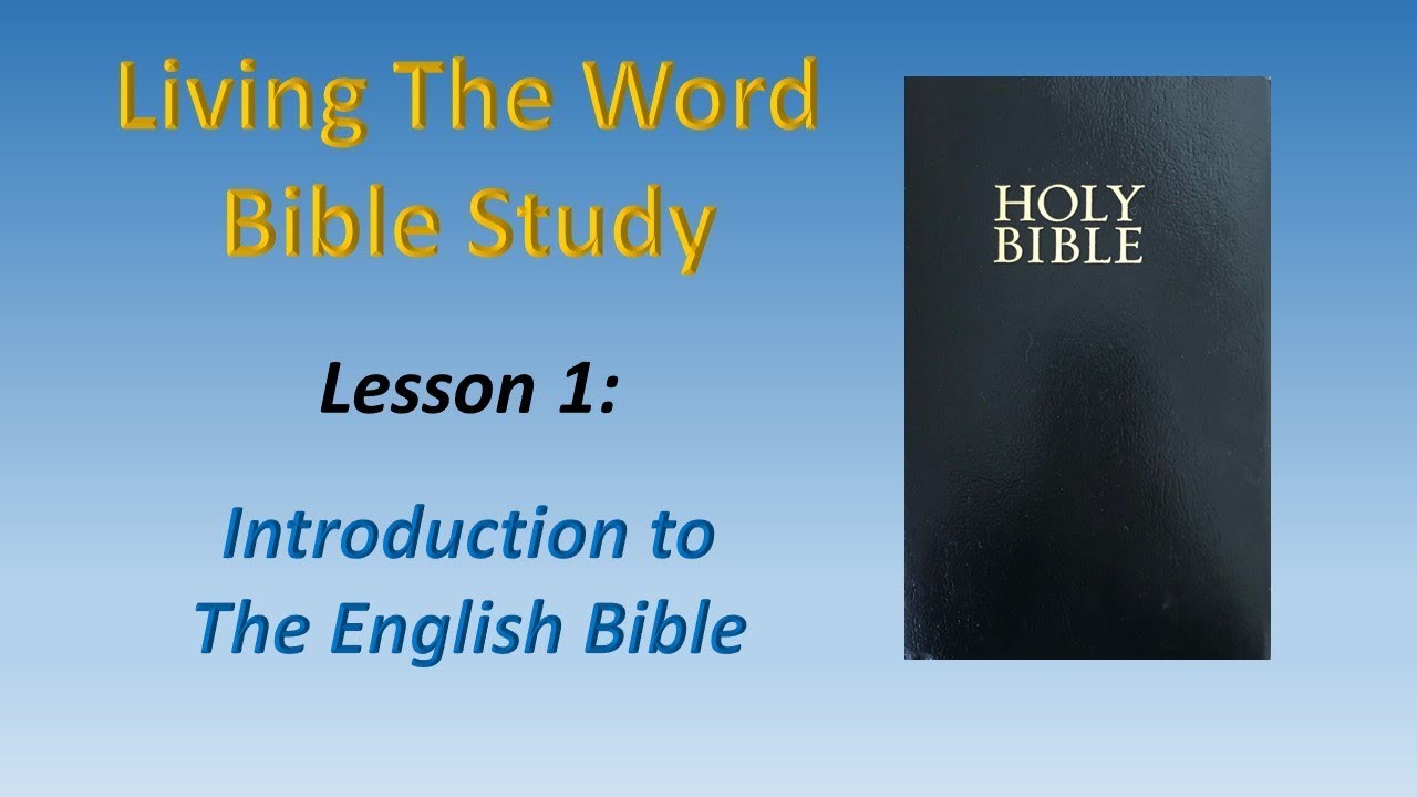 THE ENGLISH BIBLE (NEW TESTAMENT) LESSON 1 - YouTube