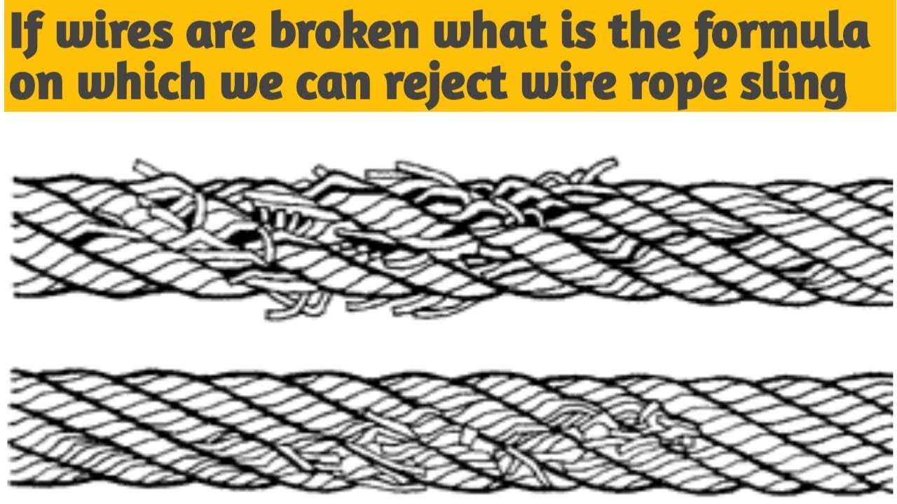 what is the formula on which wire rope can be rejected if wires are ...