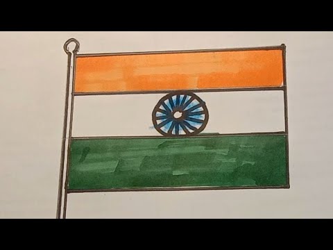 How to Draw Indian National Flag || Indian flag drawing | step by step ...