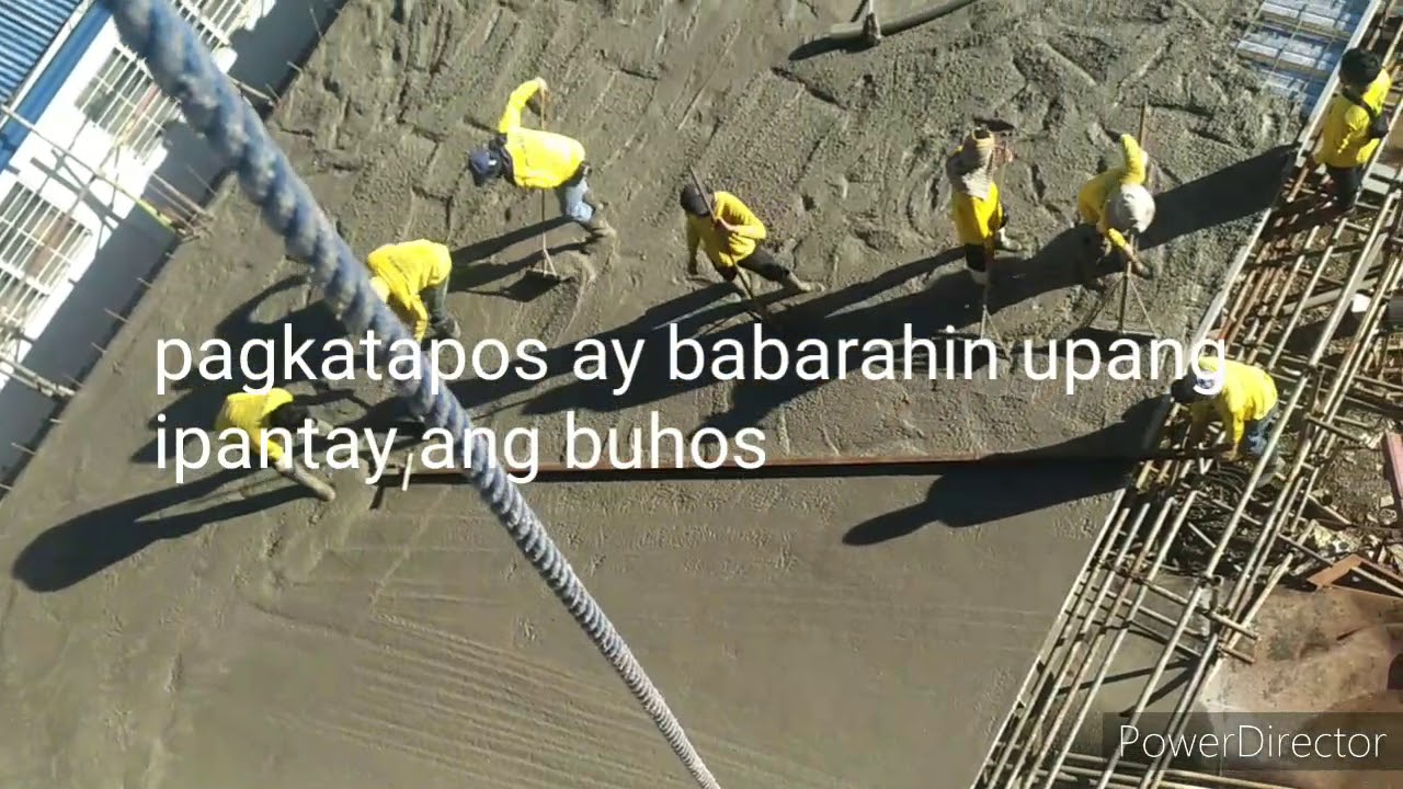 Boom type Pumpcrete Aktwal na Pagbubuhos ng Slab - YouTube