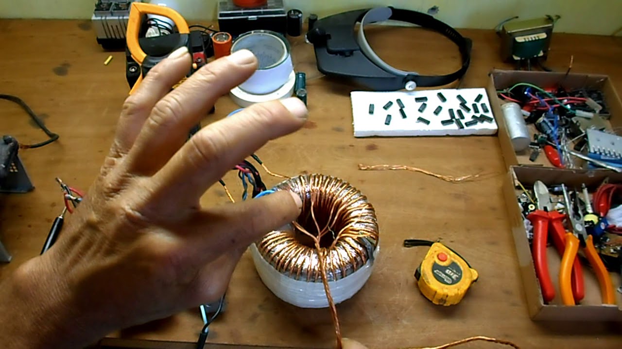 transformador toroidal com estator de motor de compressor - YouTube