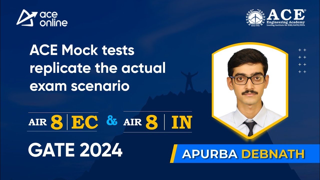GATE 2024 Topper Apurba Debnath AIR-8 (EC) & AIR-8 (IN) | Topper's Talk ...