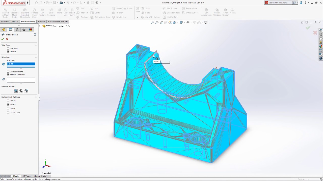 What's New in SOLIDWORKS 2020 - Direct Mesh Editing - YouTube