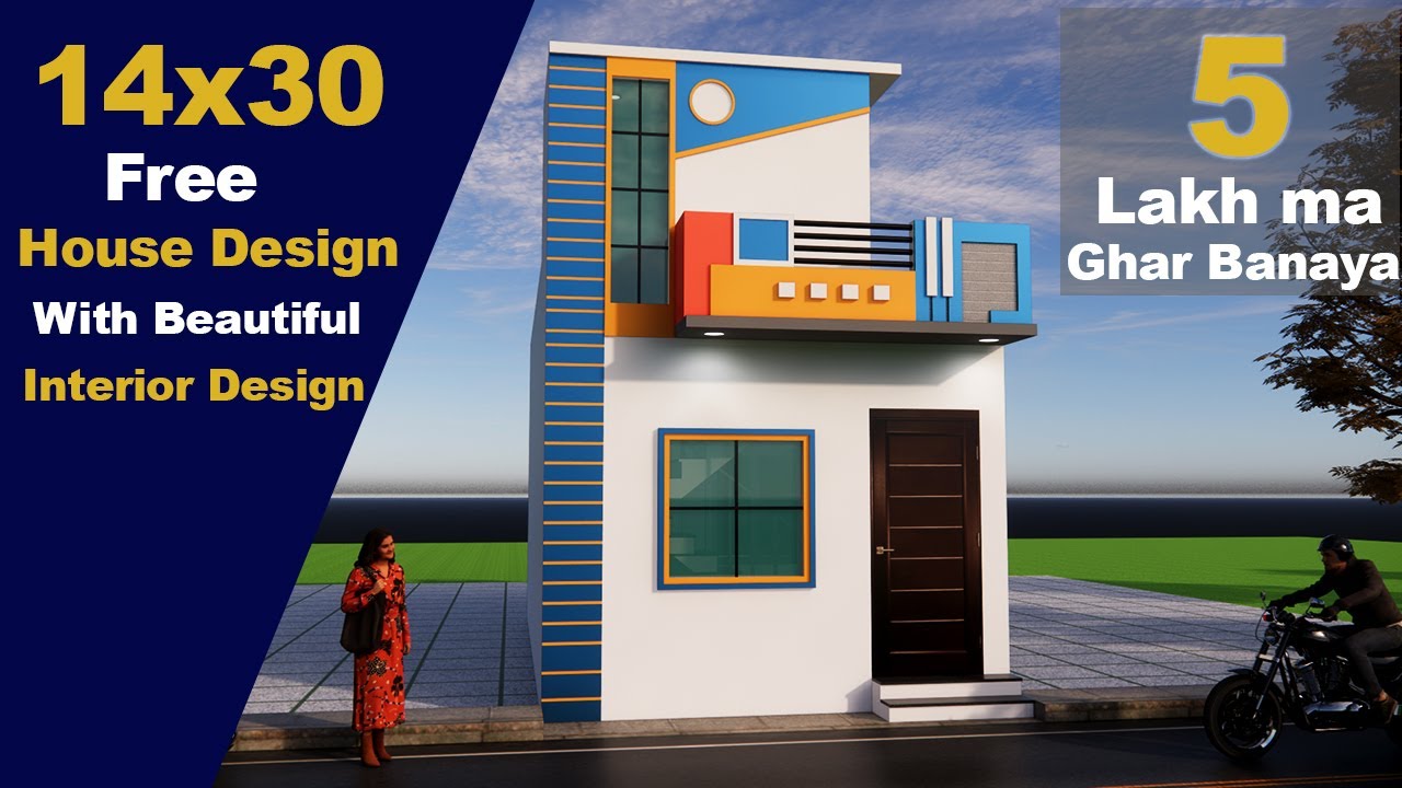 14 x 30 east facing house plans - YouTube