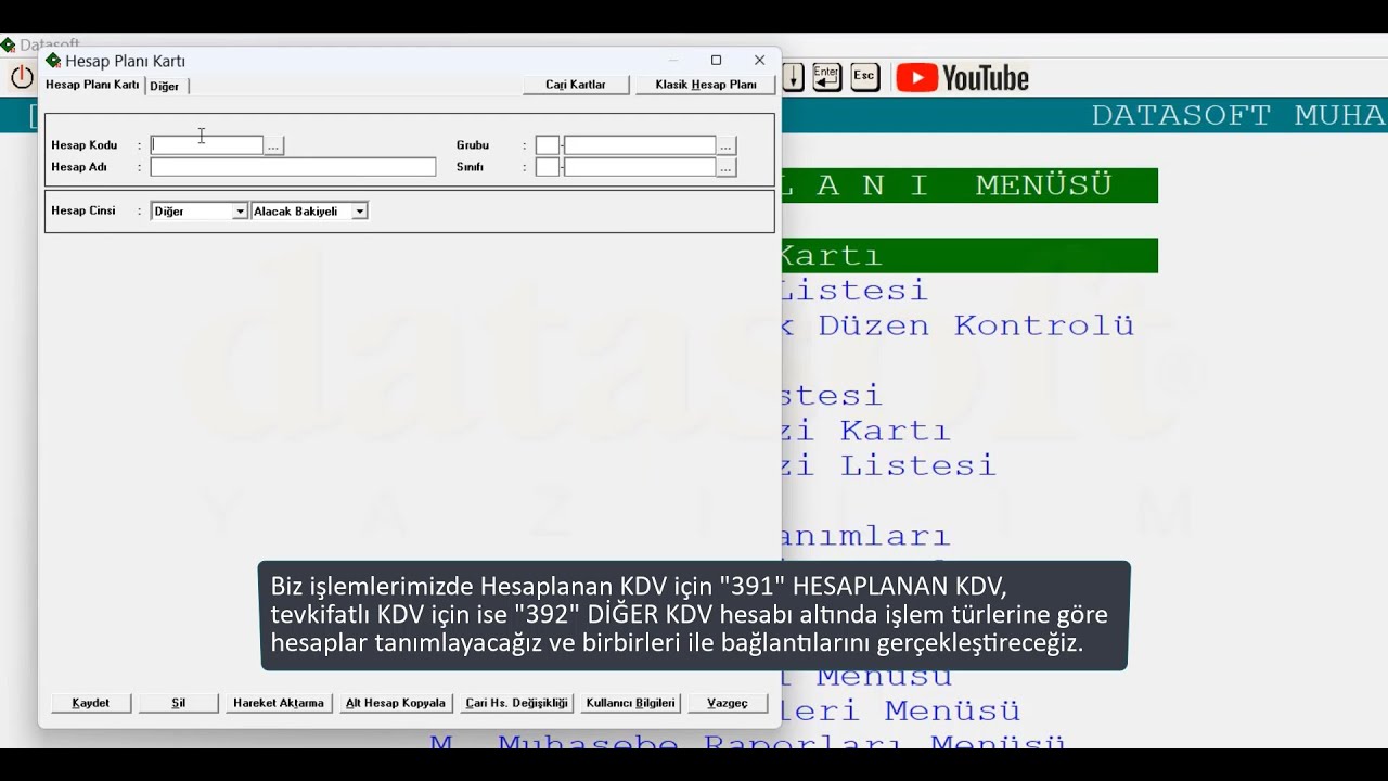 Datasoft Genel Muhasebe İsteğe Bağlı Tam Tevkifat ve Kısmi Tevkifat Uygulaması - Satış İşlemleri ...