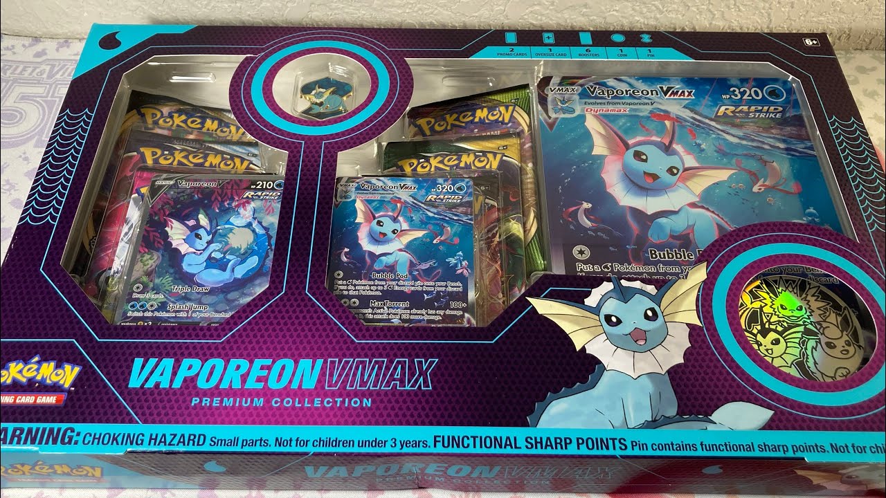 Vaporeon VMAX Premium Collection - YouTube