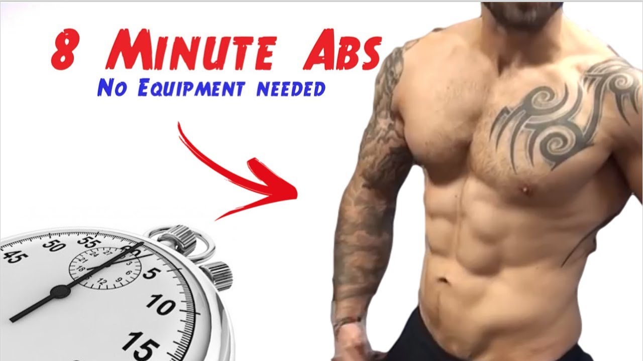 8 Minute Fast Abs - 6 Pack Workout (NO EQUIPMENT NEEDED) - YouTube