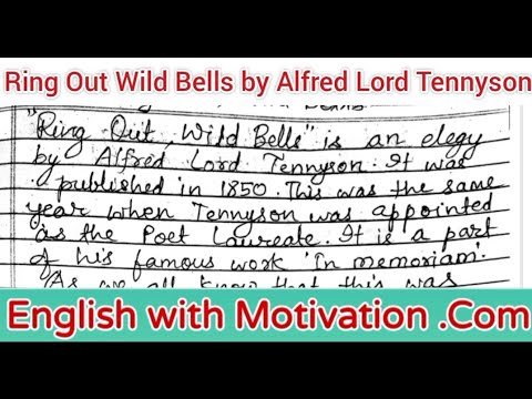 Ring Out, Wild Bells by Alfred Lord Tennyson |Analysis| Summary ...