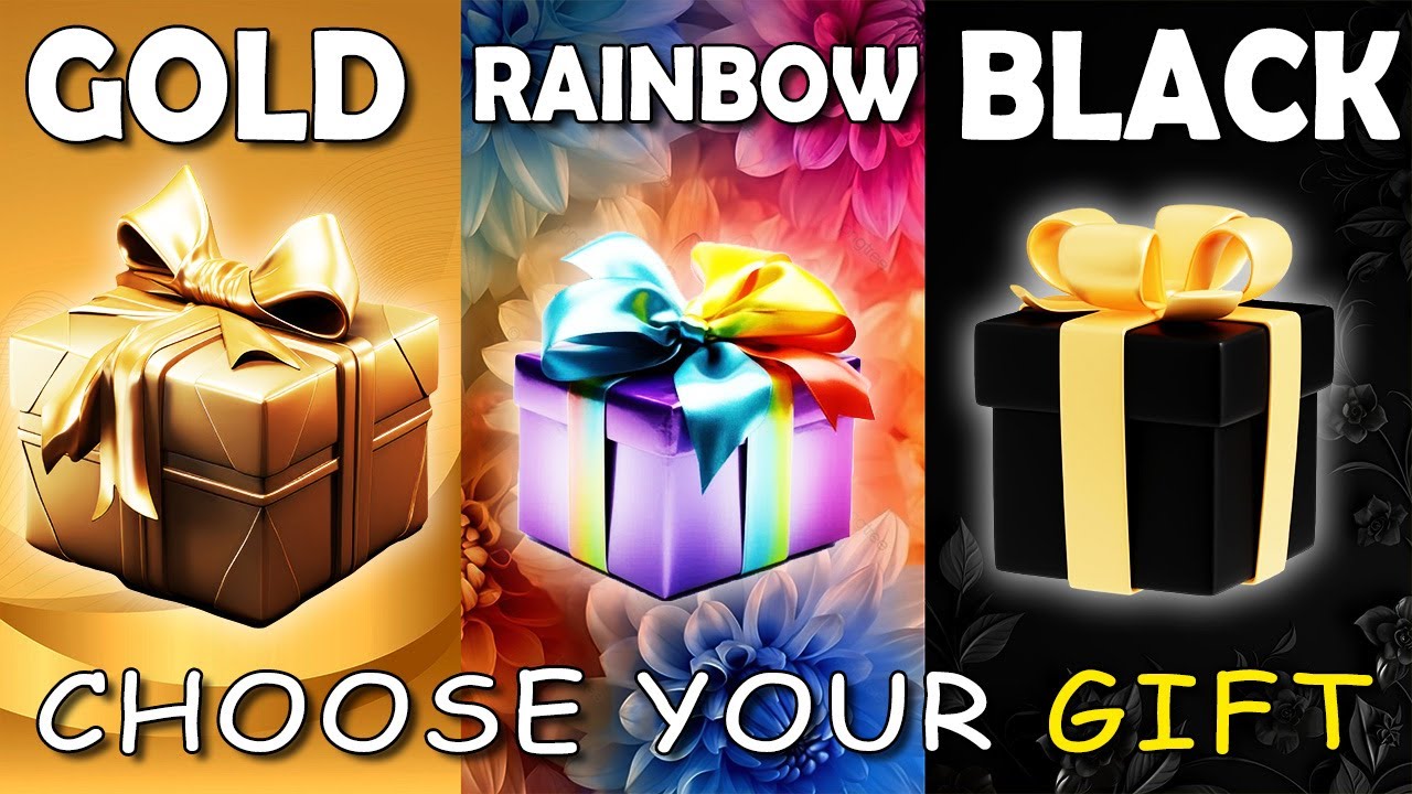Choose your gift gift 🎁💝 ️|| 3 gift box challenge || Gold, Rainbow ...