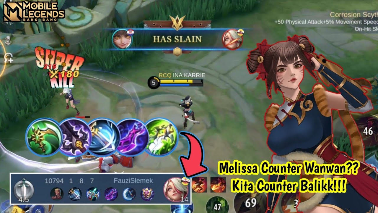 Kata Siapa Melissa Counter Wanwan?? GA BERLAKU BUAT GUE!!! Wanwan Build Paling Sakit 2022 - MLBB ...