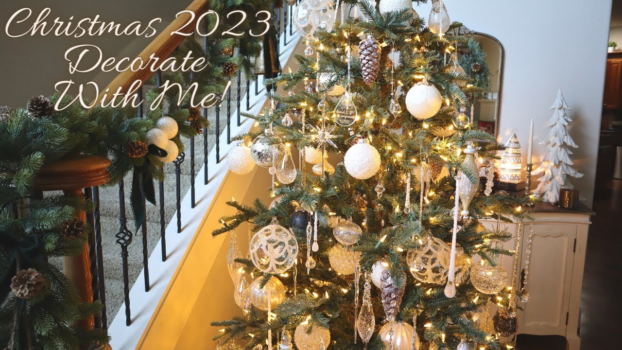 Christmas 2023 Decorate With Me - Frosted Forest Entryway Tree - YouTube