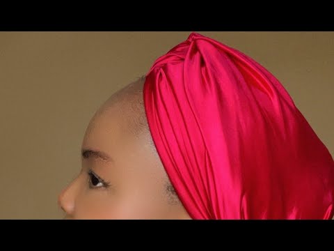 Simple turban headwrap tutorial with silky fabric #headwraptutorial #turbantutorial # ...