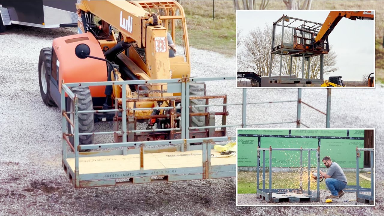 Telehandler Basket Project made from Automotive Parts Crate - Work ...