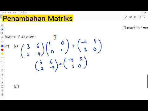 Ting 5 : Matriks (penambahan) - YouTube