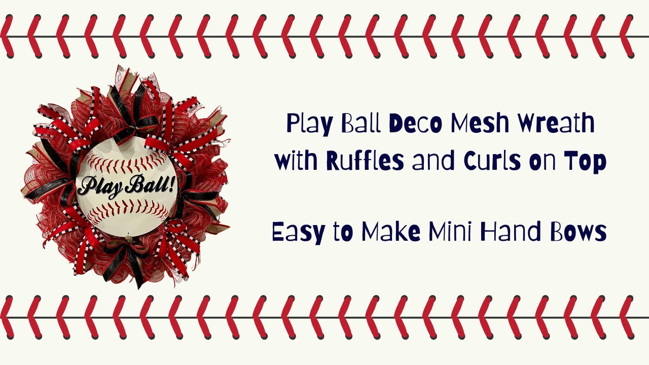 Play Ball Deco Mesh Wreath |Crafting with Hard Working Mom - YouTube