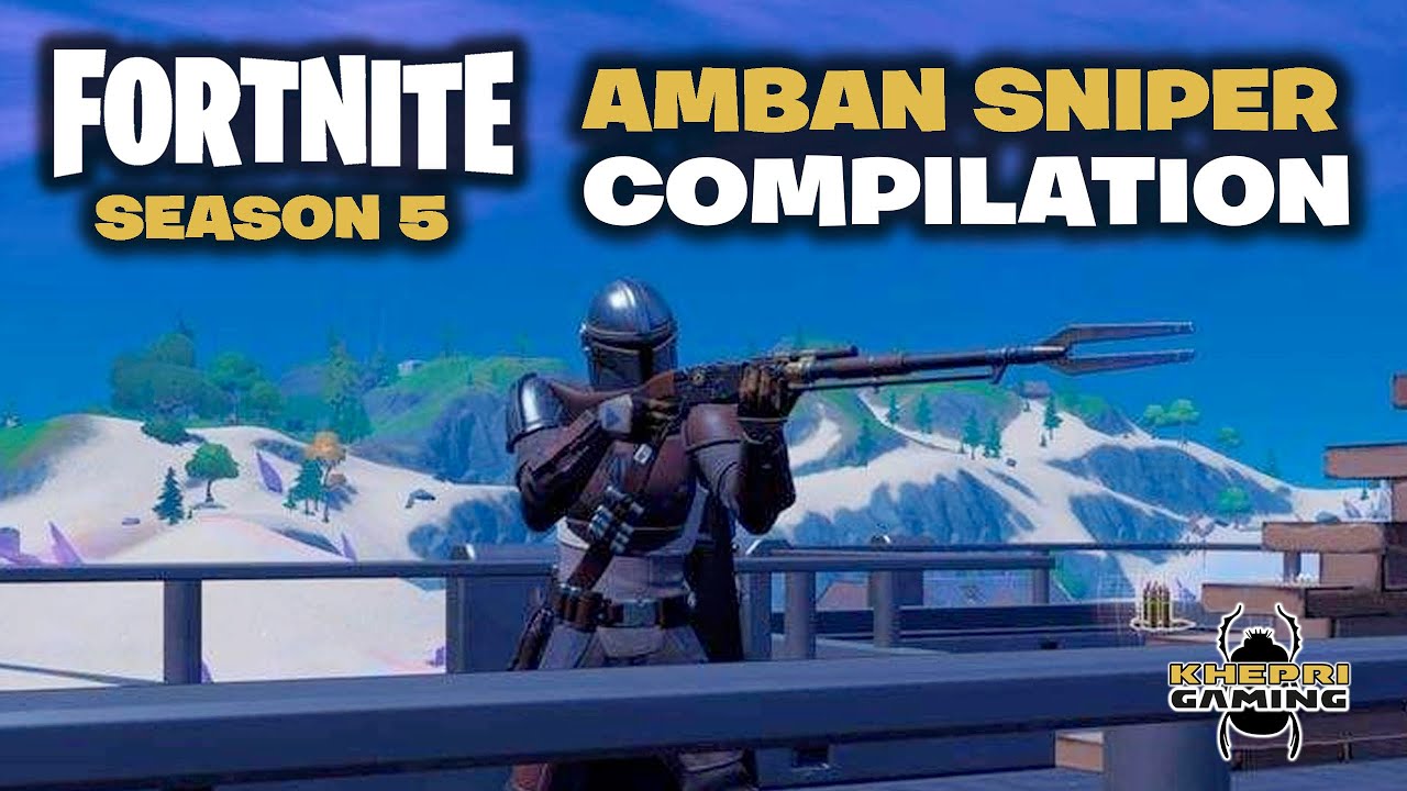 Mandalorian Amban Mythic Rifle: Sniper Shots Compilation | Fortnite ...