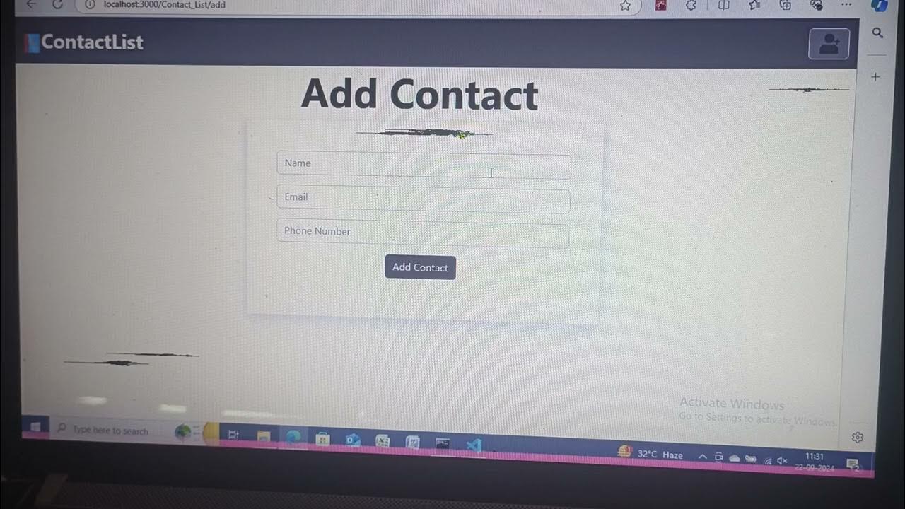 Contact List app - YouTube