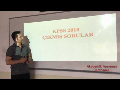 2018 KPSS ÖLÇME DEĞERLENDİRME ÇIKMIŞ SORULAR